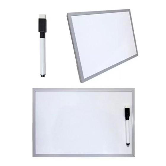 Quadro Lousa Magnética Branco com Pincel 50x35 Notes Board Anotação ...
