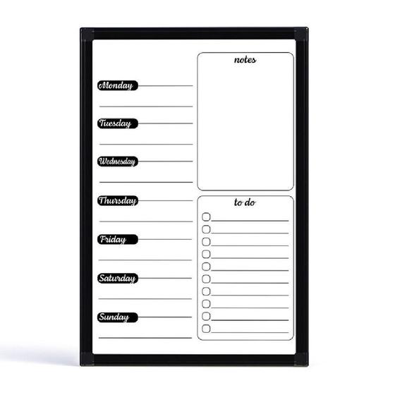 Quadro lousa planner de tarefas mensal diaria semanal mural organizador ...