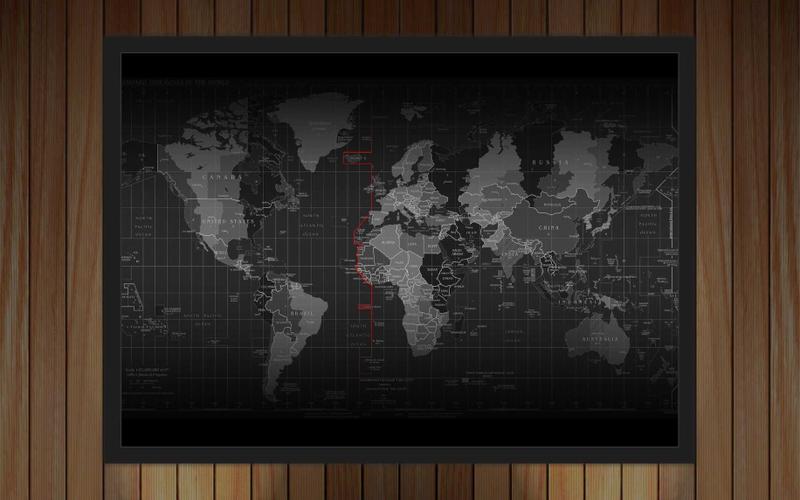 Quadro Mapa Mundo Países Continentes Geografia Mundi TT01 - Vital ...