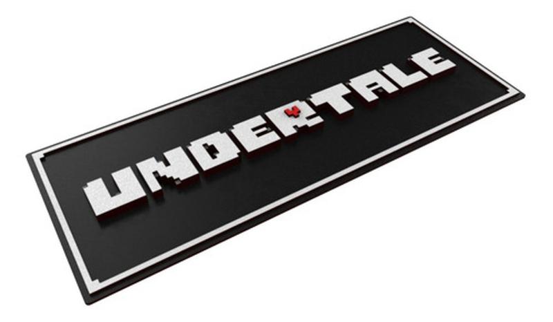 Quadro Placa Undertale Logo Em Relevo, Decoração Gamer 59cm - TALHARTE ...