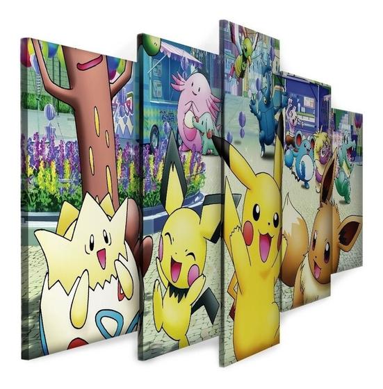 Quadro Pokémon Pikachu Anime Decoração Sala Quarto - Quadros10 - Quadro ...