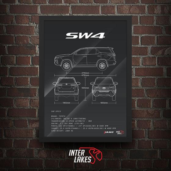 Quadro/poster toyota sw4 sr 2020 - Interlakes - Quadro Decorativo ...