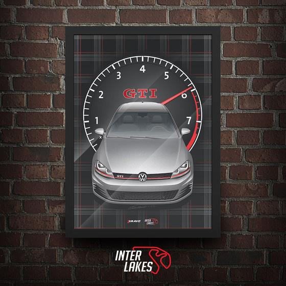 QUADRO/POSTER VOLKSWAGEN GOLF GTI MK7 - SÉRIE ICONS - escolha a cor ...
