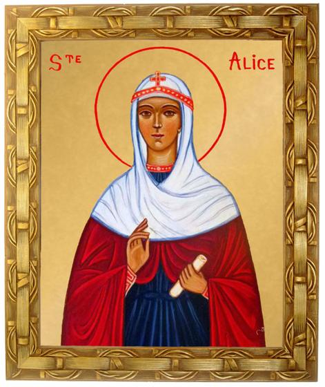 Quadro Religioso da Santa Alice, Ícone, modelo 01, medindo 30 X 25cm ...
