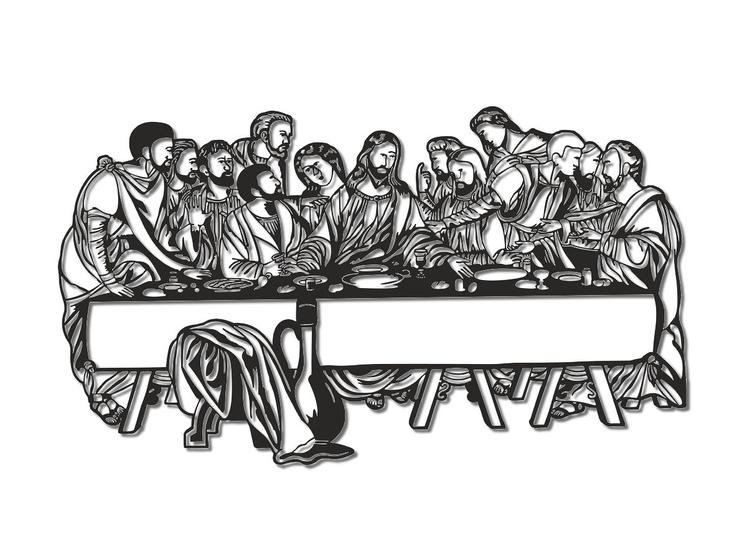 Quadro Santa Ceia Em Relevo Quadro Religioso Arte Decorativo - Mdf ...