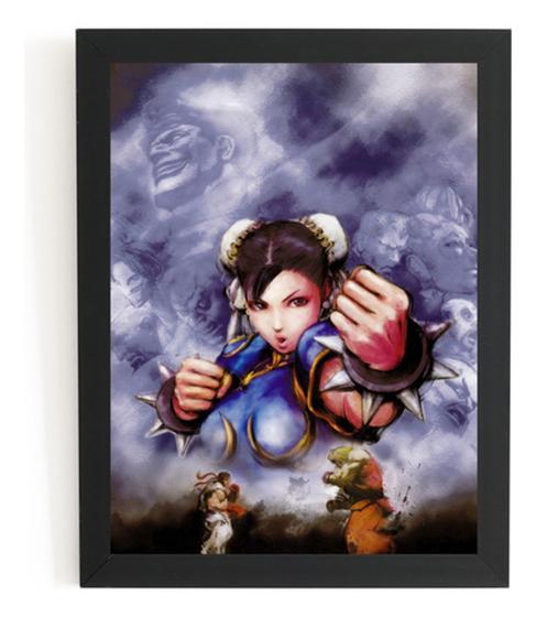 Quadro Street Fighter Chun-li Ryu Vs Ken Gamer Arte - Fanarte - Quadro ...