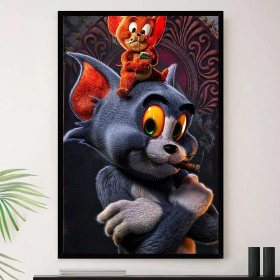 Quadro Tom E Jerry Filme Gato E Rato Decorativo A4 23x33cm - So Quadro ...