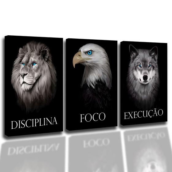 Quadros Decorativos Disciplina Execução Foco Leão Escritório - Avante ...