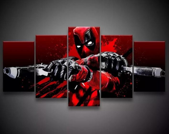 Quadros Decorativos Mosaico Arte Deadpool Armas" - aero print - Quadro ...