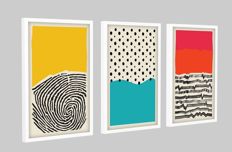 Quadros Decorativos para Parede Quarto Sala Abstrato Cores Moderno ...