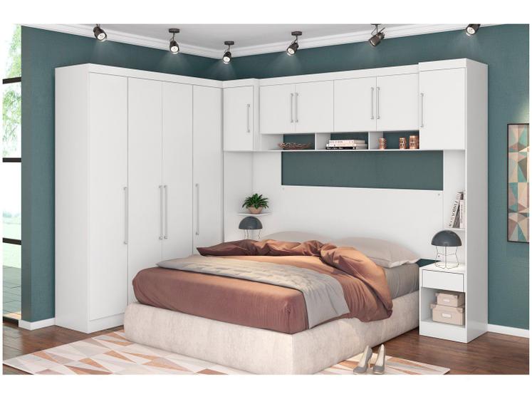 Quarto Modulado Casal Demóbile Módena - Cabeceira Cama Box Casal ...