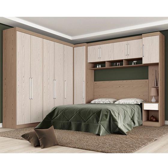 Quarto Modulado Casal Módena 7 Peças Composição 10 Demóbile - Quarto ...