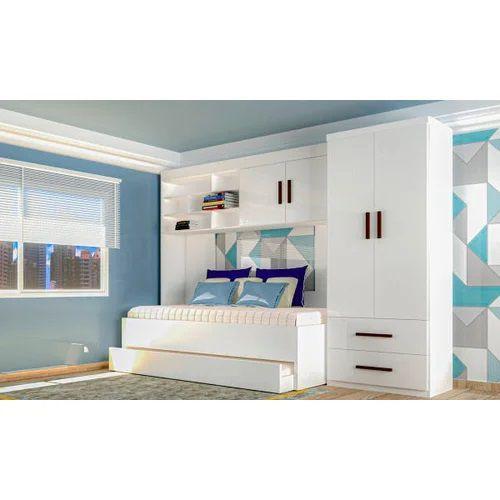 Quarto Modulado Infantil Completo Branco - Guarda-Roupa + Armário c ...
