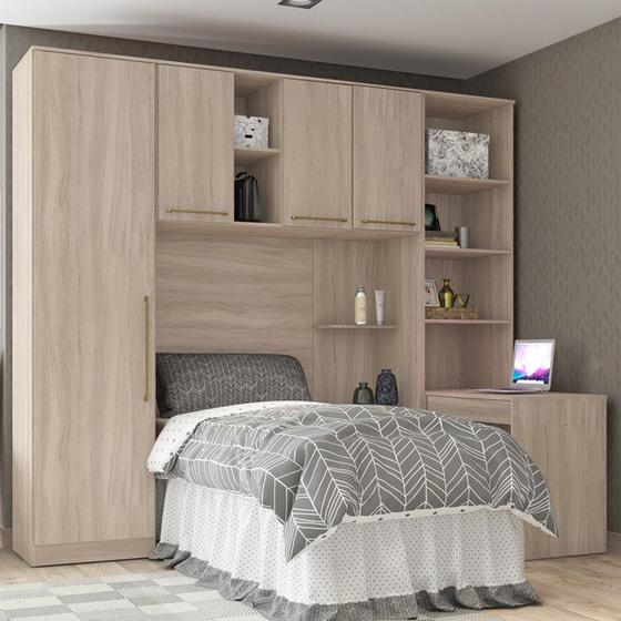 Quarto Solteiro Modulado 5 Peças Composição 5 Avena Touch Demartez ...