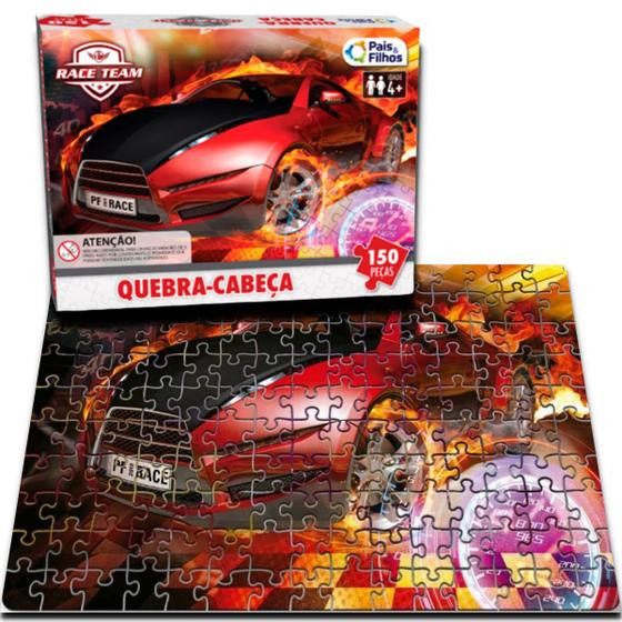 Quebra Cabeça Carro Race Team 150 Peças Presente P/ Crianças - Pais e ...