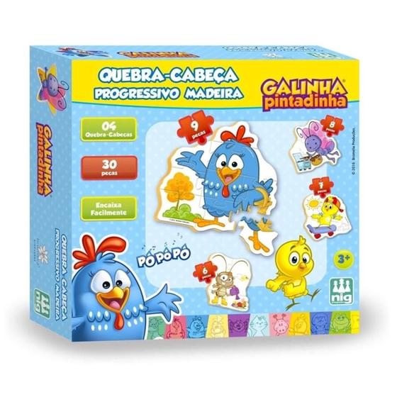 Quebra Cabeça Infantil Progressivo Galinha Pintadinha Nig - Nig ...