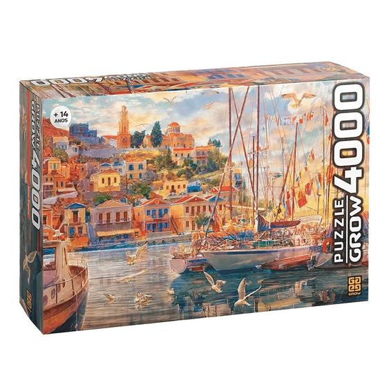 Quebra Cabeça Vira Quadro Puzzle 4000 Peças Mar Egeu Grow - Quebra ...