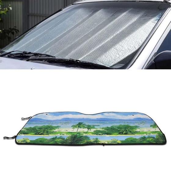 Quebra-sol automotivo dobravel imagem praia universal - TECH ONE ...