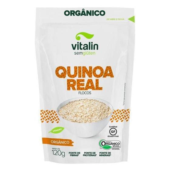 Quinoa Real Vermelha Flocos Orgânica Sem Glúten Vitalin 120G - Vitalin ...