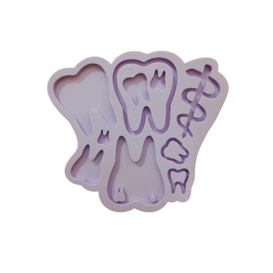 R222 Molde de silicone dente diversos chaveiro resina - confeitaria dos ...