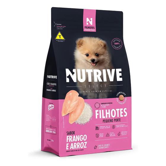 Ração Cães Nutrive Select Filhote Pequeno porte Frango e Arroz 1kg ...