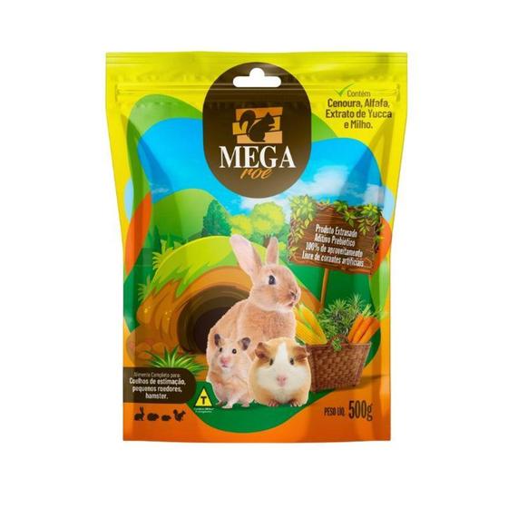 Ração Extrusada Para Roedores Mega Roe - 500g - Mega Fórmula - Ração ...