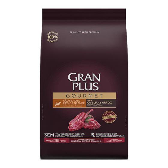 Ração Gran Plus Gourmet para Cães Filhotes Raças Médias e Grande Ovelha ...