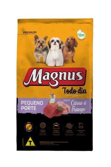 Ração Magnus Todo Dia Sabor Carne e Frango para Pequeno Porte - Ração ...