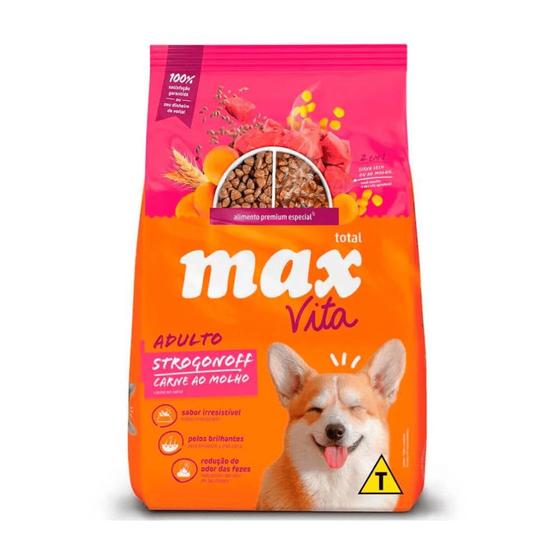Ração Max Vita Cães Adulto Strogonoff Carne Ao Molho 3kg - Max Total ...