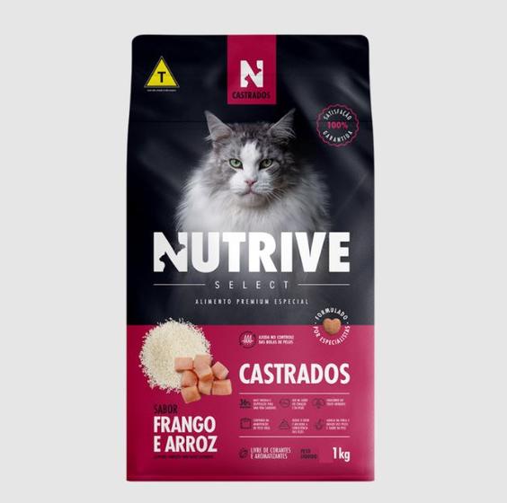 Ração Nutrive Select Gatos Castrados Frango e Arroz - Outros Pets ...
