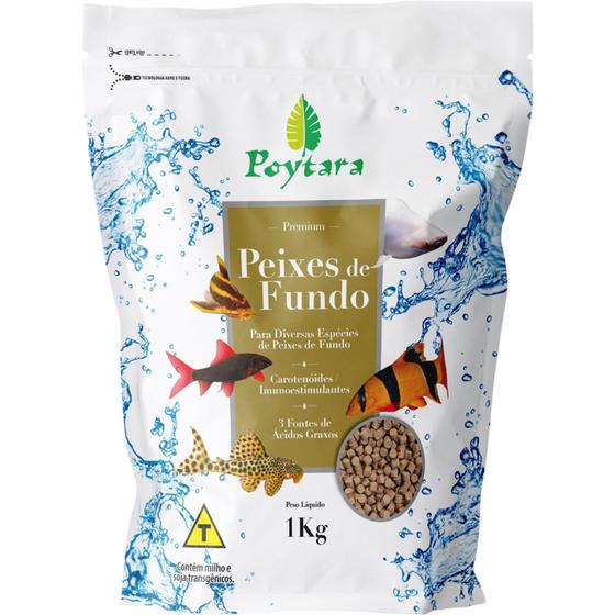 Ração Peixe De Fundo Cascudo Botia Coridora Poytara 1kg - Ração para ...