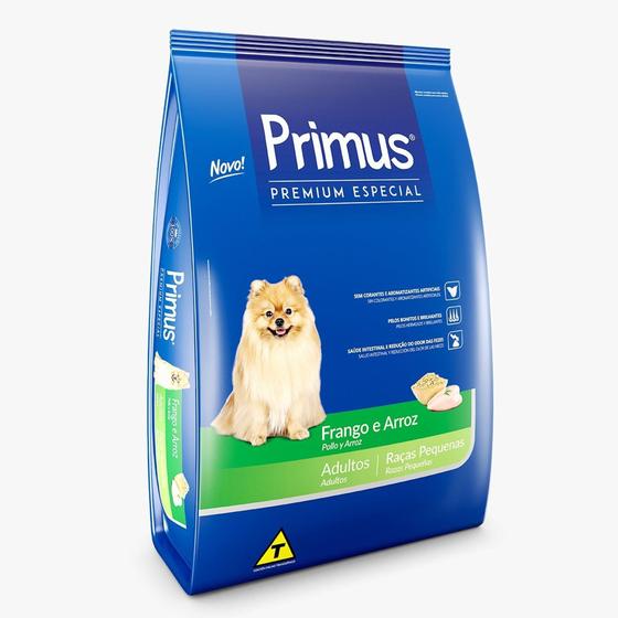 Ração Primus Premium Especial Frango e Arroz Pequenas Raças 10,1 kg ...