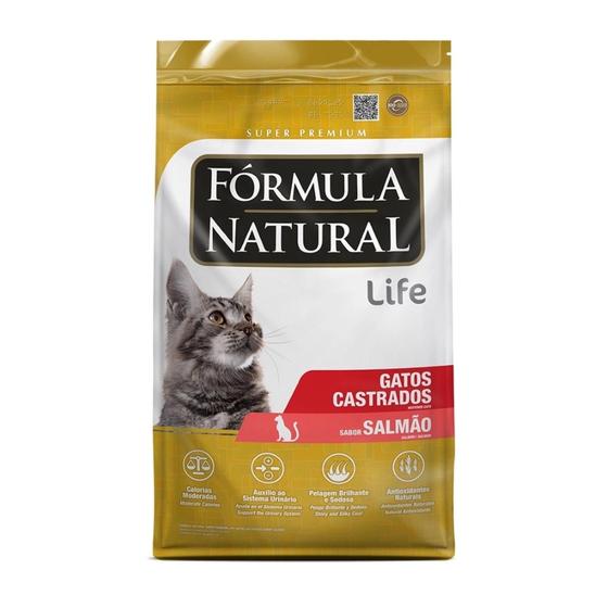 Ração Seca Formula Natural Life Para Gatos Castrados Sabor Salmão - 1 ...