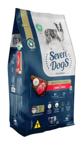 Ração Seven Dogs 14kg Cães Adultos Raças Médias e Grandes - Panelaço ...