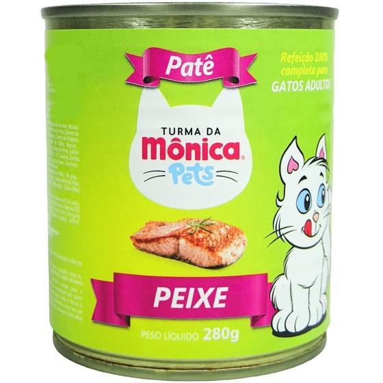 Ração Úmida Turma Da Mônica Pets Patê Sabor Peixe 280G Gatos ...