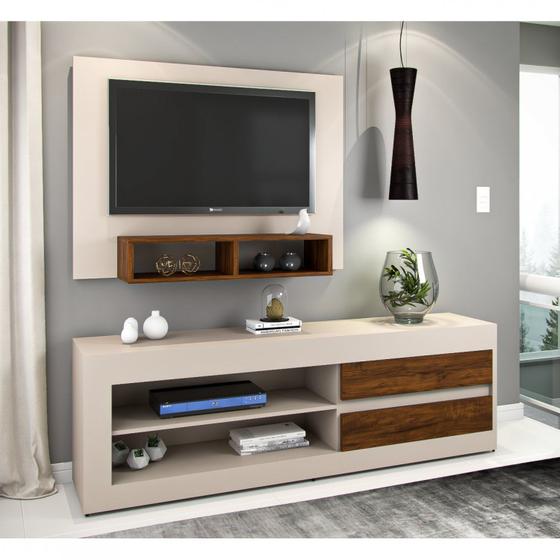 Rack 2 Gavetas com Painel para TV até 42 Polegadas Zoom Viero - Rack com Painel - Magazine Luiza