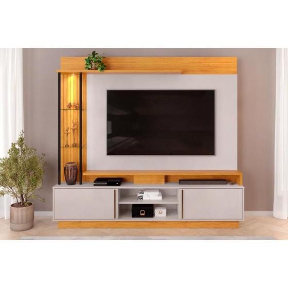 Rack Bancada c/ Painel p/ TV até 70 Polegadas Martino Prateleira Nichos ...