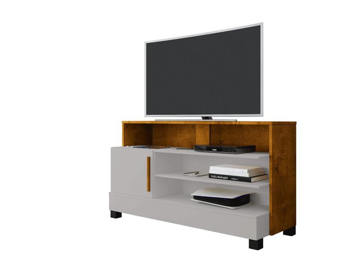 Rack Bancada para Sala de TV 48 Polegadas Multiuso Cômoda Quarto Apartamento Pipa Offwhite ...