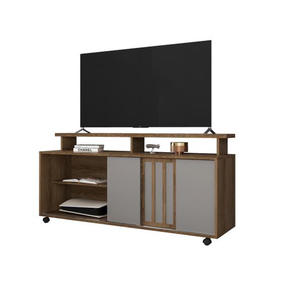 Rack Bancada para TV 50 Polegadas Maxx cor Mel e Cinza Rud Rack ...
