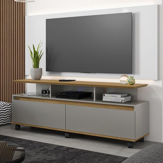 Rack Bancada Para TV 65 Polegadas Texas Bechara Cinamomo E Titanium ...