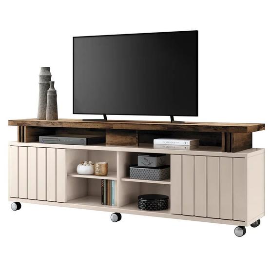 Rack Bancada Para TV Até 70 Polegadas 1.8 Briz com rodizio HB moveis - Rack - Magazine Luiza