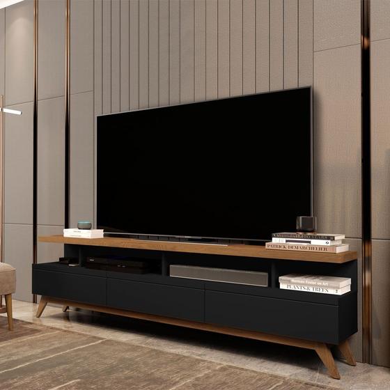 Rack Bancada Retrô 1,8m 3 Gavetas para TVs Até 75 Polegadas - Vivare ...