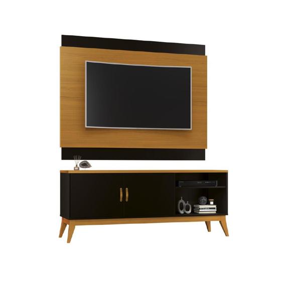 Rack Bancada Star com Painel para TV de até 60 Polegadas 1,60m Legacy Off Cedro/Preto - Edn ...