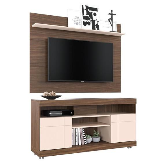 Rack Bancada Yara com Painel Maia Nogueira Real/Off White - PR Móveis ...
