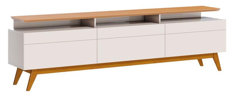 Rack Classic +3G 2.2 Off White com Nature - Imcal Móveis - Rack ...