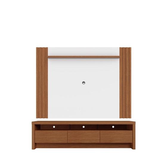 Rack Colônia com Painel Allure 180cm - Natural/Branco Fosco - Homedock ...