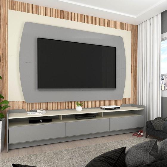 Rack com Painel para TV atÃ 75 Polegadas 3 Gavetas Sublime 220 Gelius - Rack com Painel ...