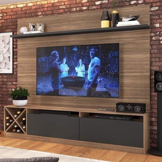 Rack com Painel Para TV até 50 Polegadas 2 Portas Adega Vicenza Quiditá ...