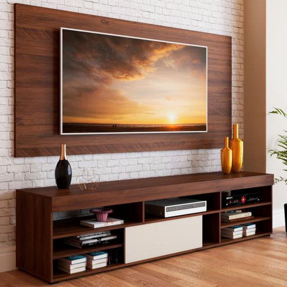 Rack Com Painel Para Tv Até 55 Polegadas Jhon Seda/off White - Panorama ...