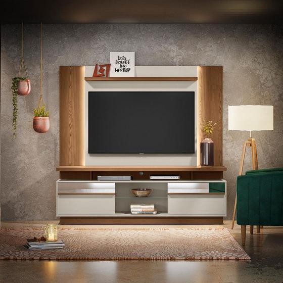 Rack com Painel para TV até 60 Polegadas 2 Portas Recife Aurora Linea Brasil - Rack com Painel ...